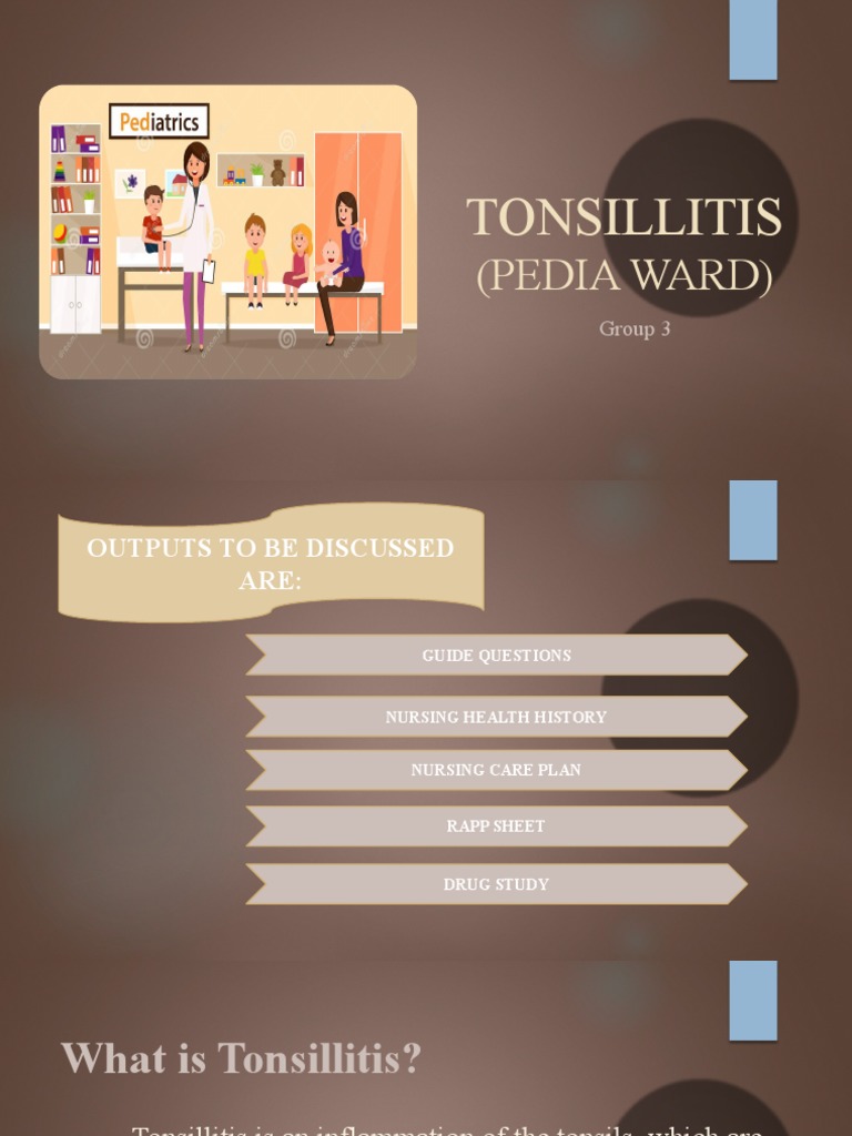 Tonsillitis Pedia Ward | PDF | Nursing | Hospital