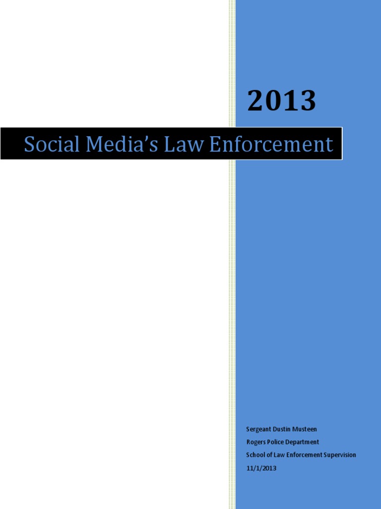 Impact of Social Media on Law Enforcement | PDF | Popular Culture ...