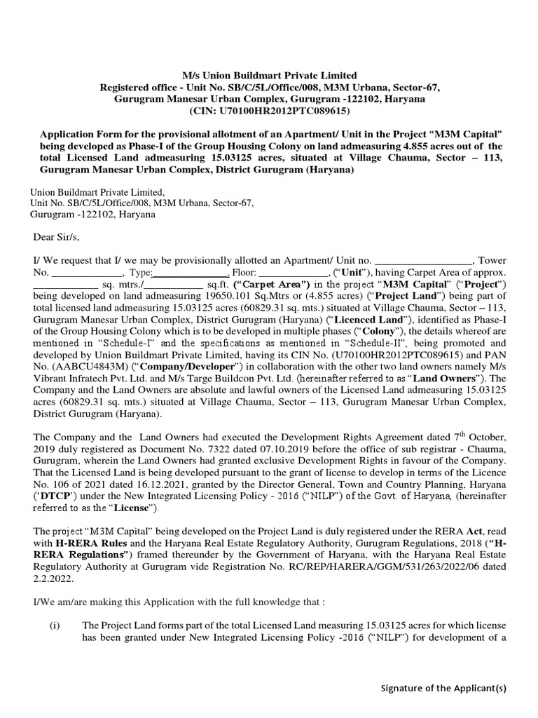 Application Form - Capital 03-12-2021 | PDF | Taxes | Interest