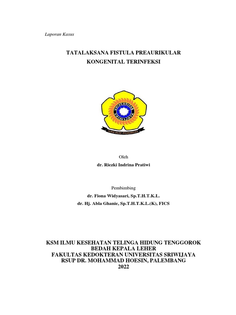 Fistula Preaurikular Kongenital Terinfeksi Rina | PDF