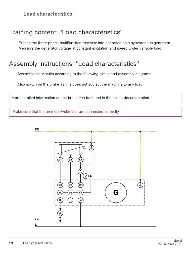 Training Content: "Load Characteristics" | PDF