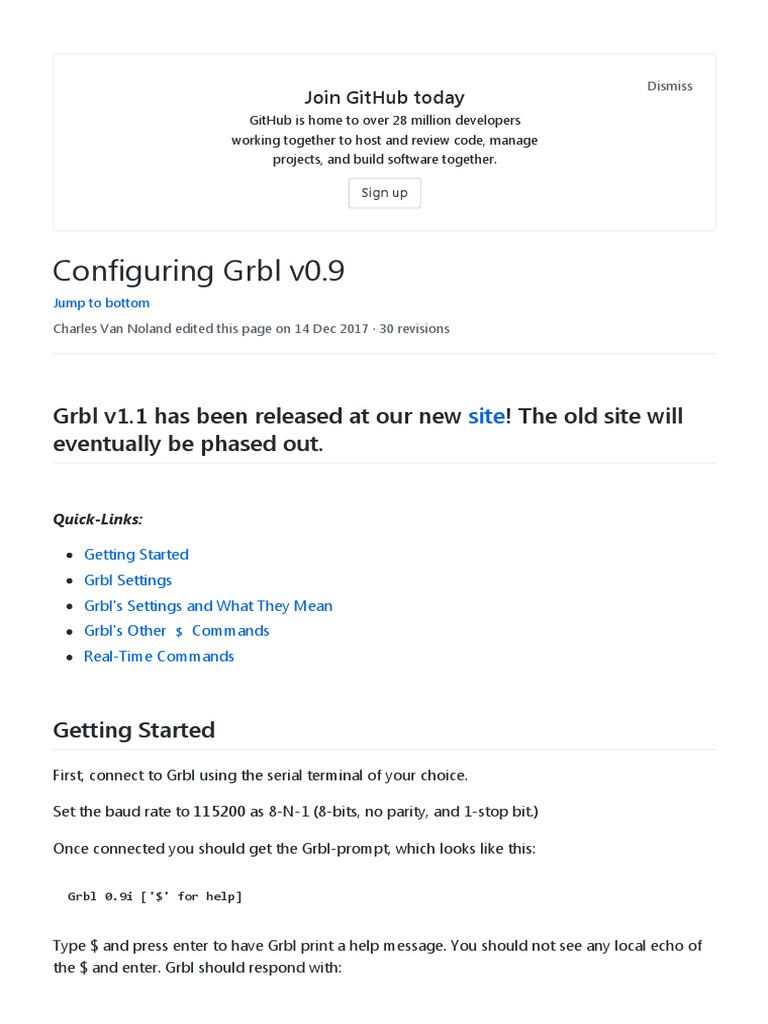 Configuring GRBL v0.9 GRBL - GRBL Wiki GitHub | PDF | Switch | Electric ...