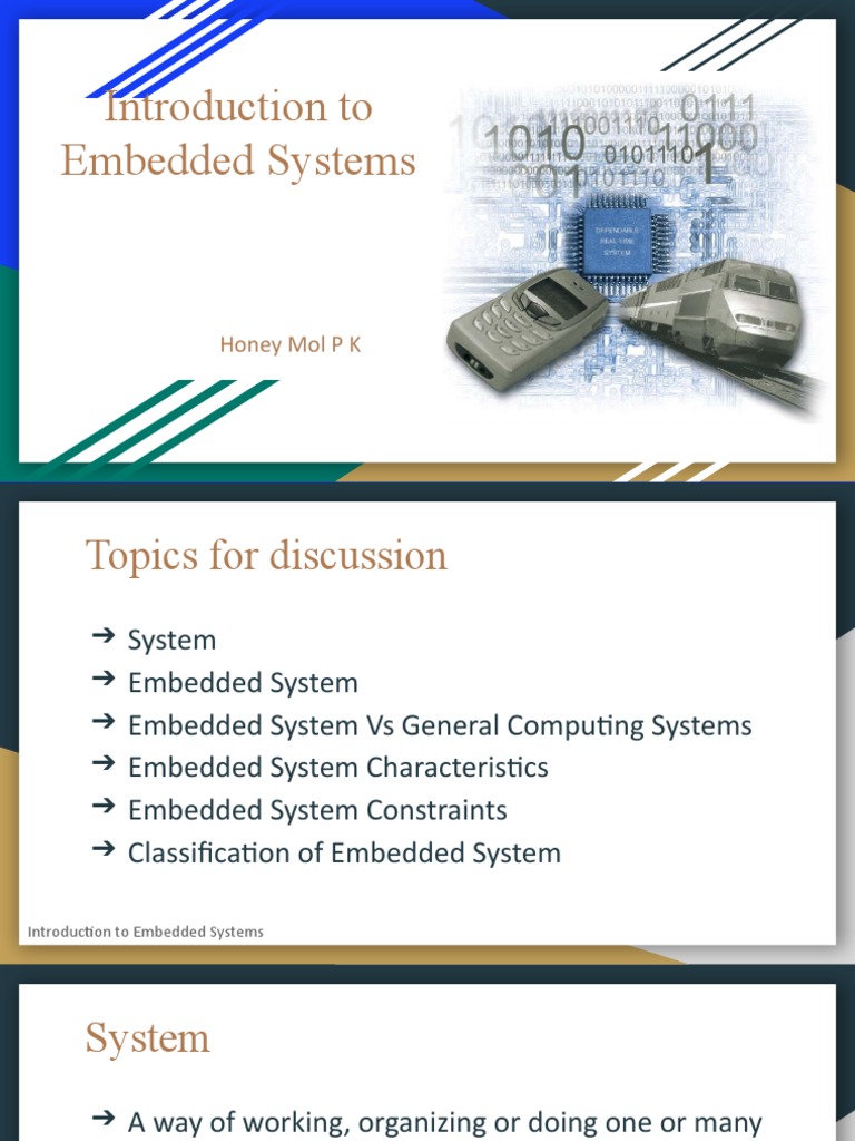 1 01 - Introduction To Embedded Systems | PDF | Embedded System | Operating System