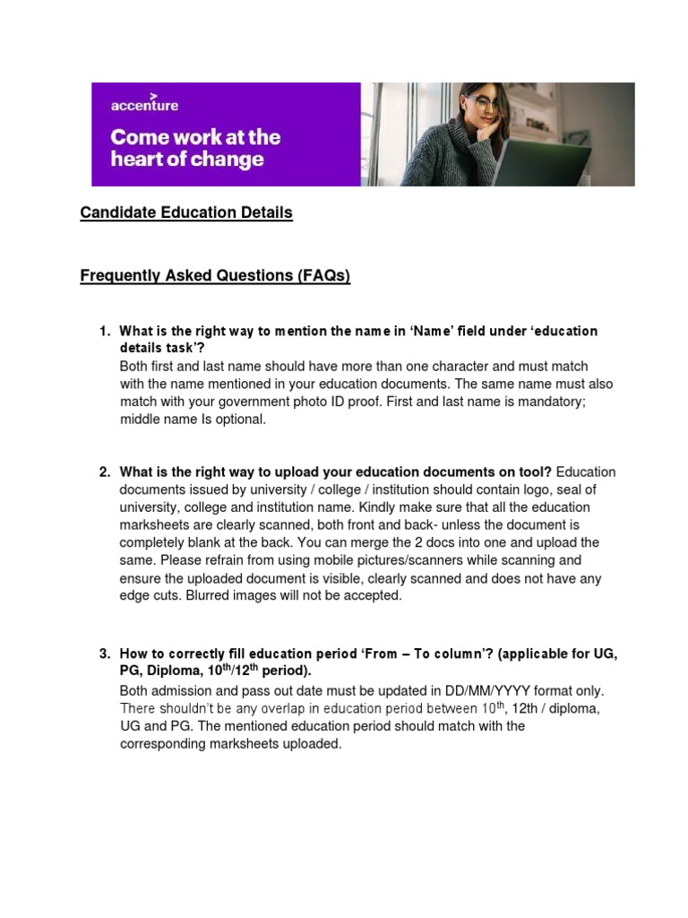 Accenture FAQ | PDF | Affidavit