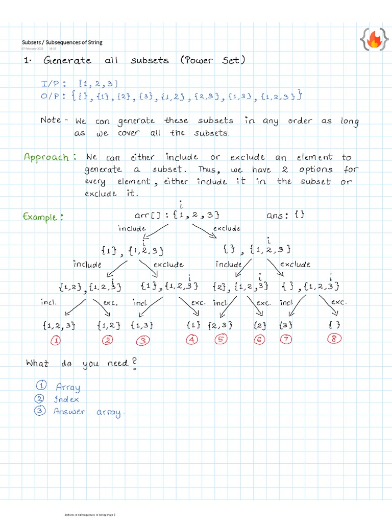 Lecture 37 Subsets or Subsequences of String | PDF