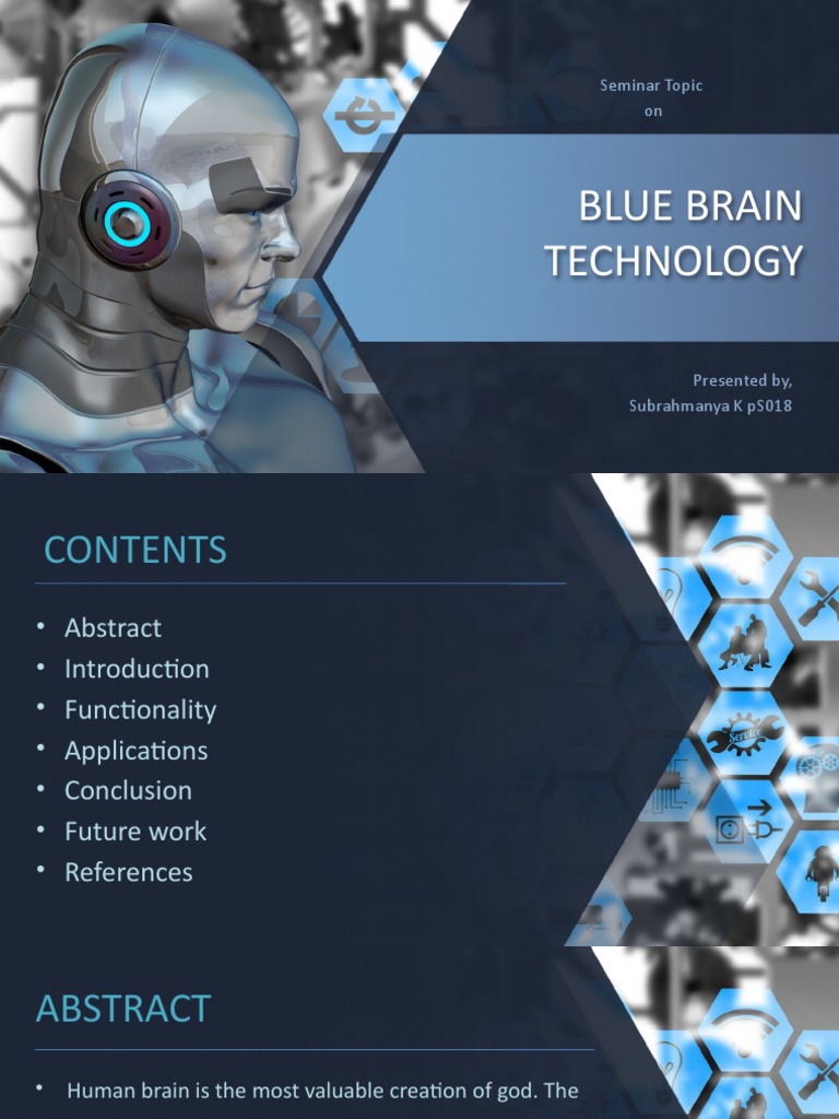 Blue Brain Technology: Seminar Topic On | PDF | Brain | Cognitive Neuroscience