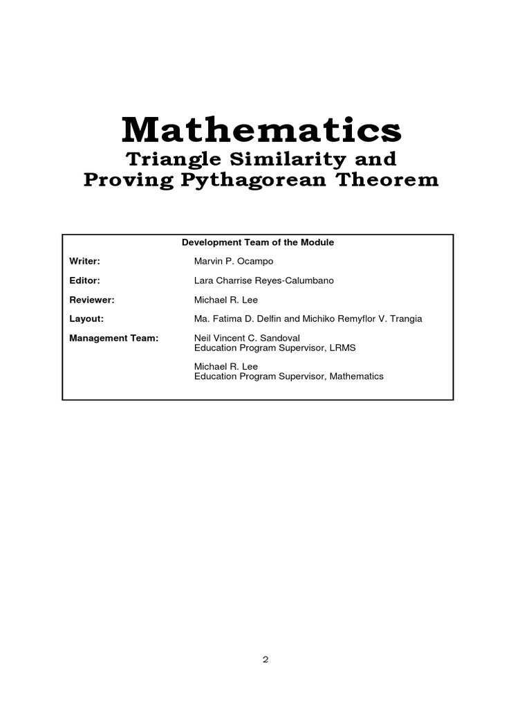 Math - Lesson6 - Triangle Similarity and Proving Pythagorean Theorem ... Math - Lesson6 - Triangle Similarity and Proving Pythagorean Theorem ...