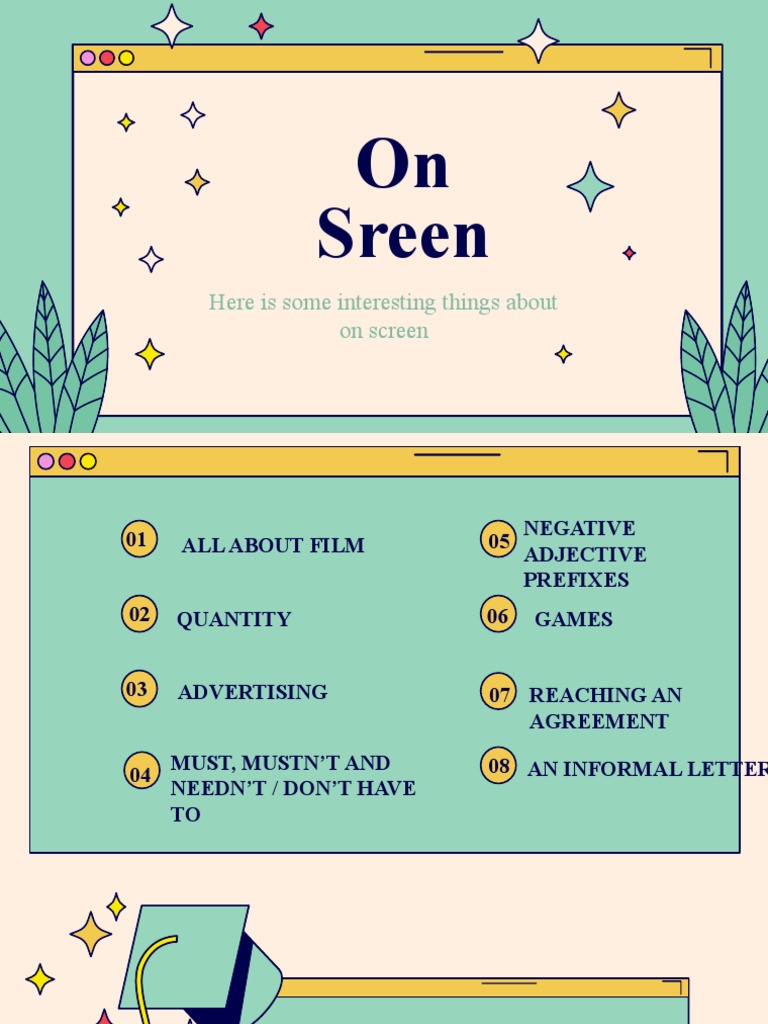 On Sreen: Here Is Some Interesting Things About On Screen | PDF | Noun ...