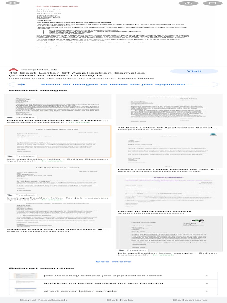 Letter For Job Application - Google Search | PDF | Cyberspace ...