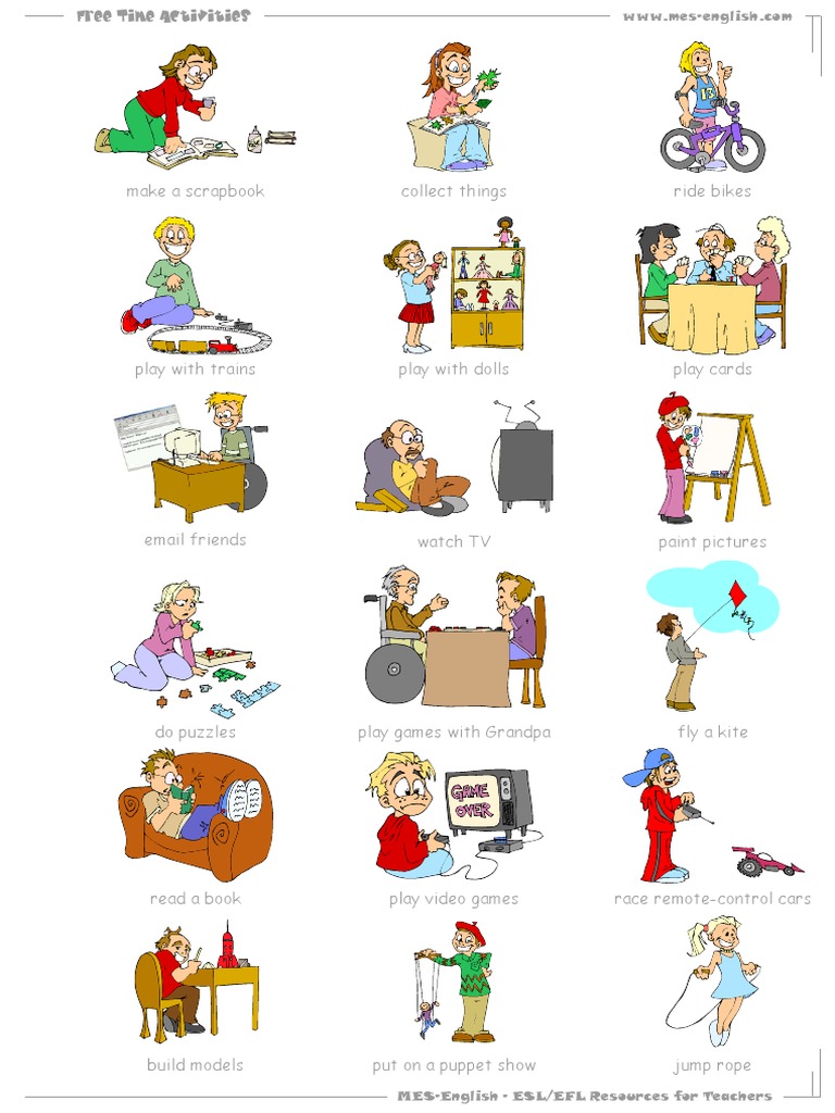 Hobbies Bingo Cards 44p | PDF