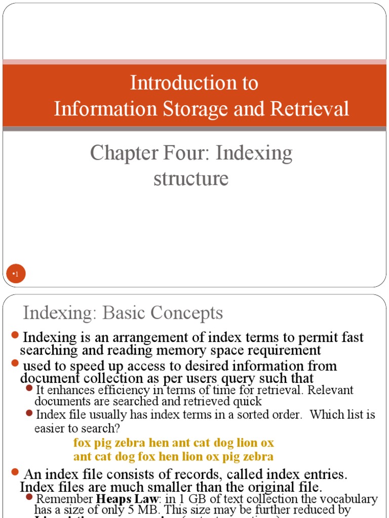 Chapter 4 Indexing | PDF | Search Engine Indexing | String (Computer ...