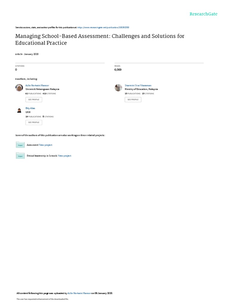 Managing School-Based Assessment: Challenges and Solutions For ...