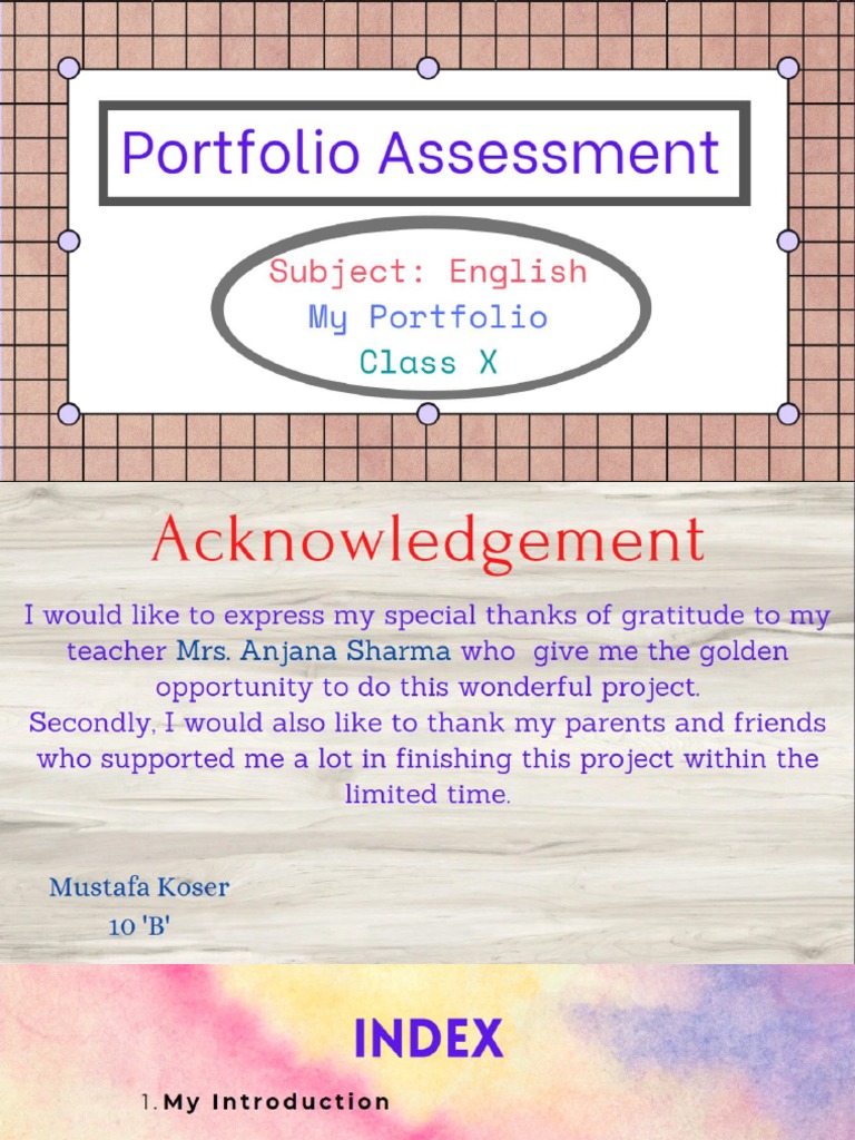 Class 10 English Portfolio | PDF