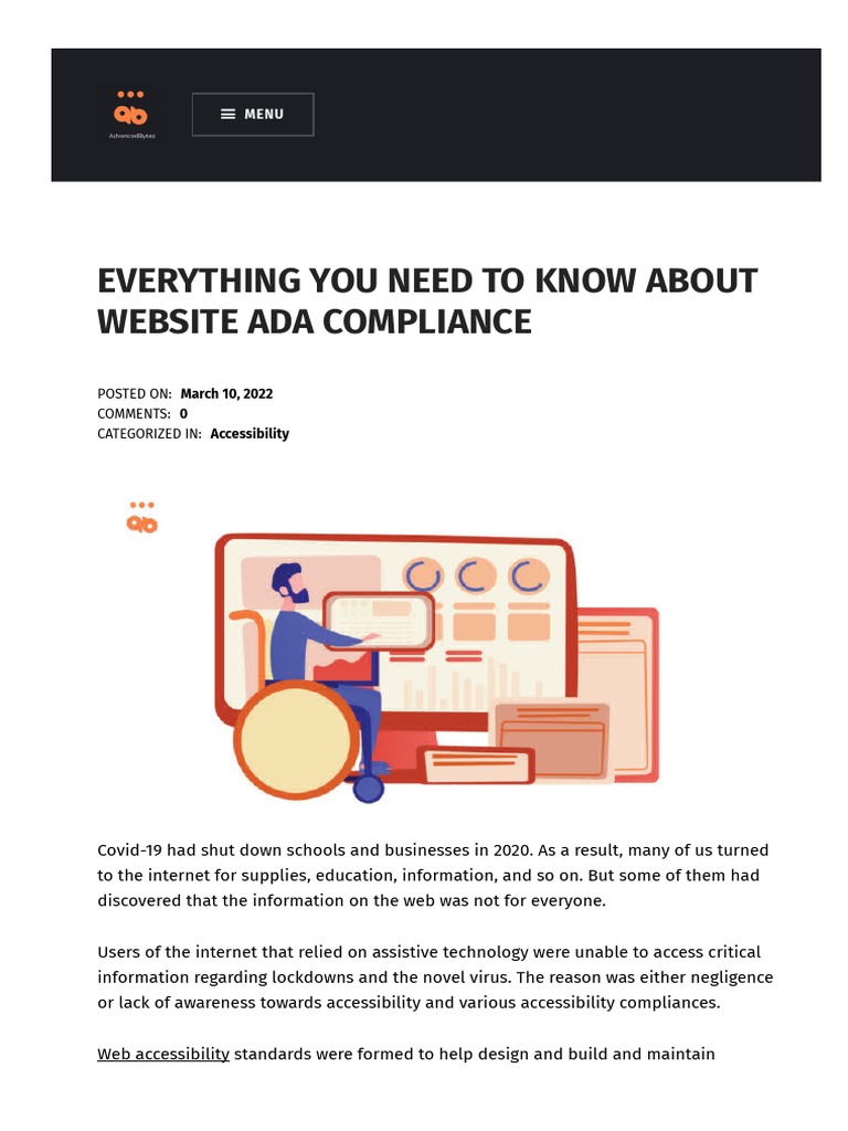 Everything You Need To Know About Website Ada Compliance | PDF ...