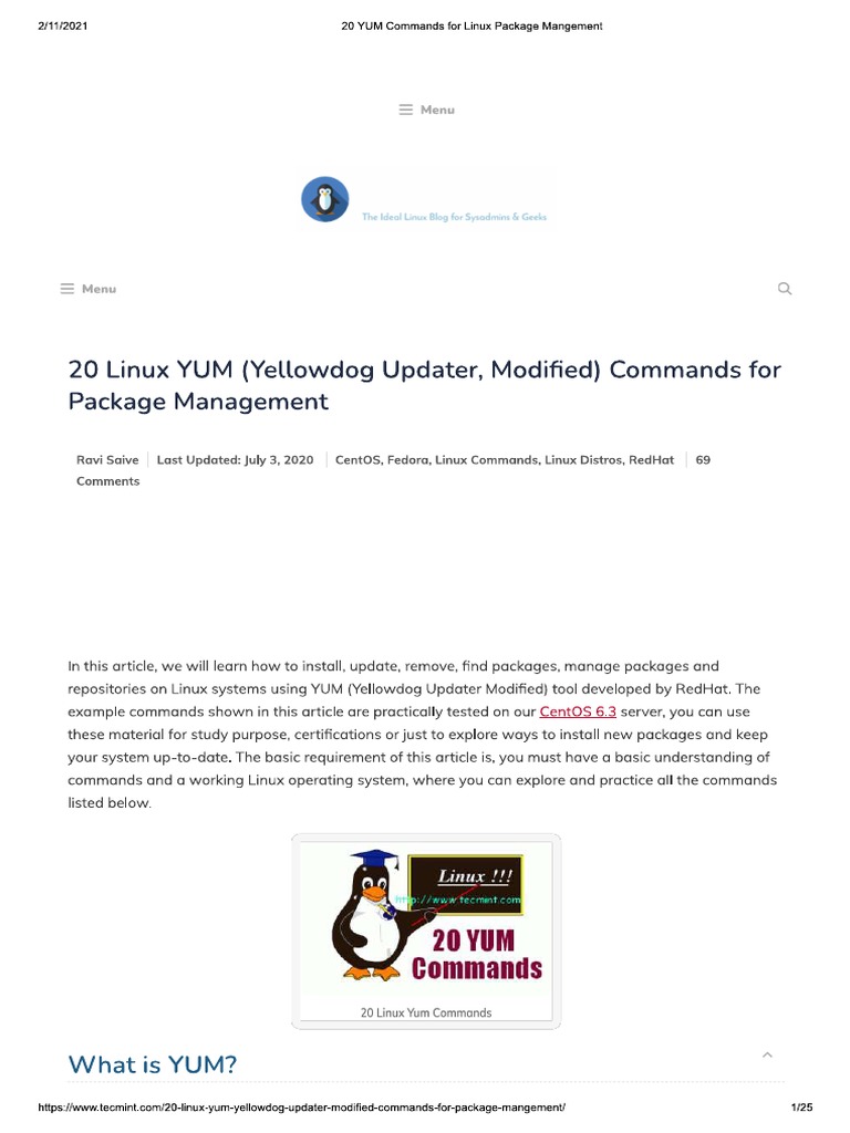 Yum Commands | PDF