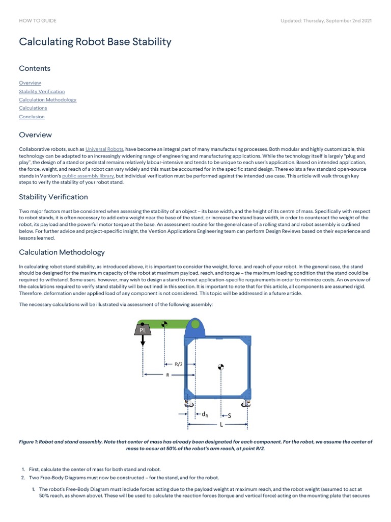 Calculating Robot Base Stability | PDF | Force | Center Of Mass