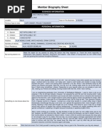 BNI 1-2-1 - Bio Sheet Format | PDF | Knowledge | Cognitive Science