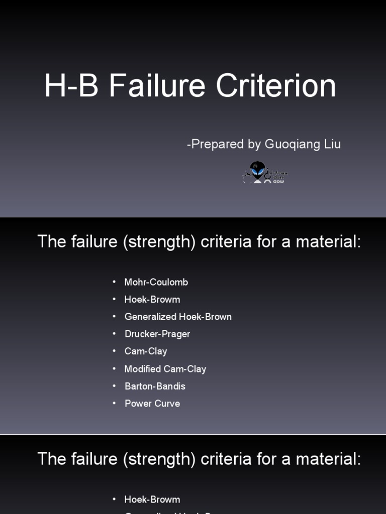 Hoek-Brown Failure Criterion Overview | PDF | Strength Of Materials ...