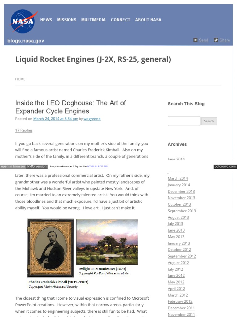 Liquid Rocket Engines (J-2X, RS-25, General) : Inside The LEO Doghouse ...