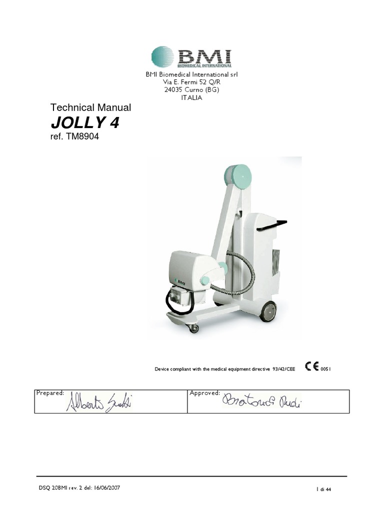 JOLLY 4 Technical Manual | PDF | Ionizing Radiation | Medical Device
