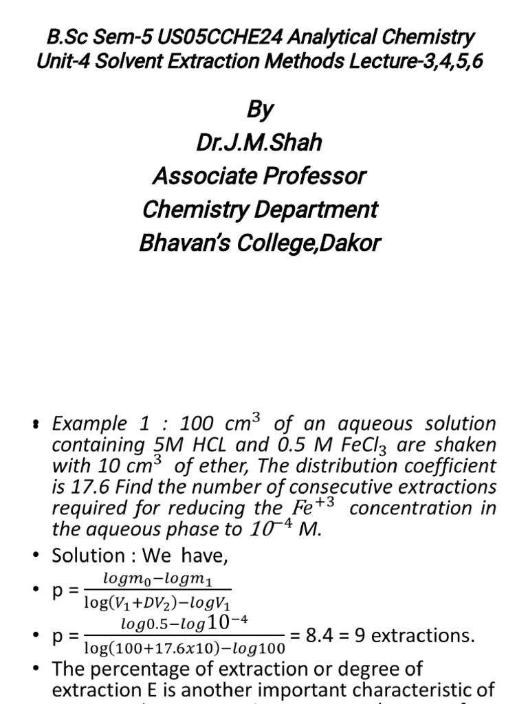 Solvent Extraction Techniques | PDF | Solubility | Solvent
