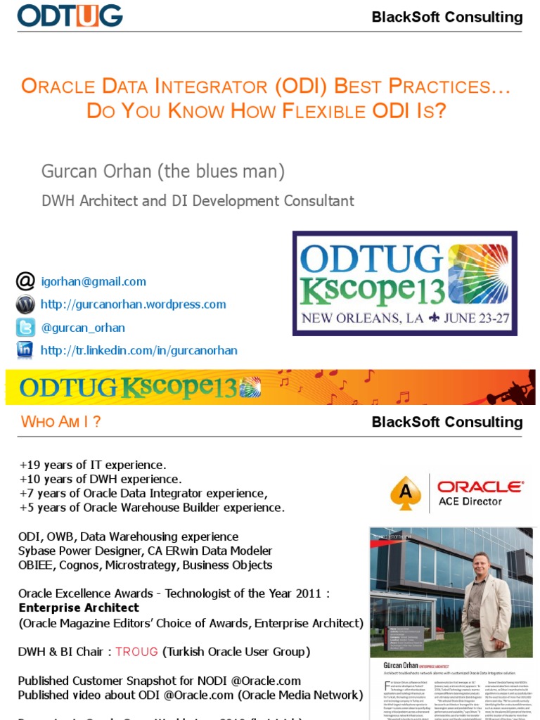 Oracle Data Integrator (Odi) Best Practices | PDF | Data Warehouse ...
