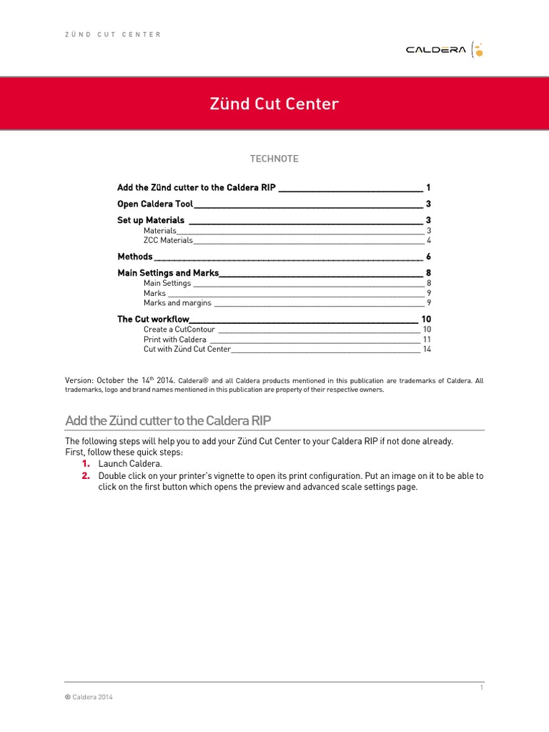 Zund Cut Center Caldera | PDF | Computer File | Software