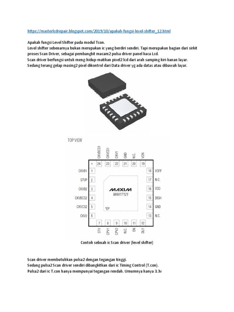 Fungsi Level Shifter pada Tcon TV LED | PDF