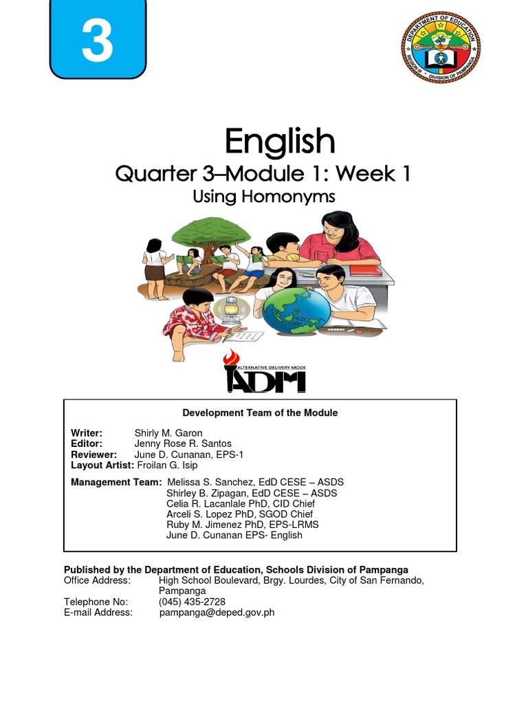English: Quarter 3-Module 1: Week 1 | PDF | Linguistics