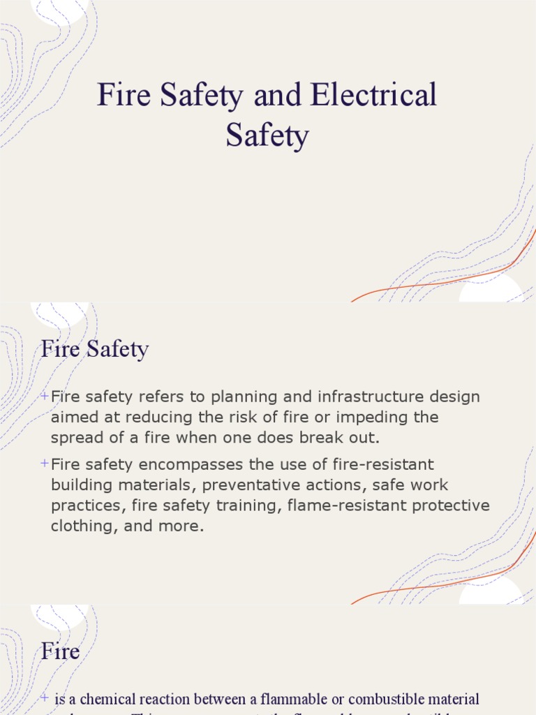 Fire Safety and Electrical Safety | PDF | Fires | Combustion