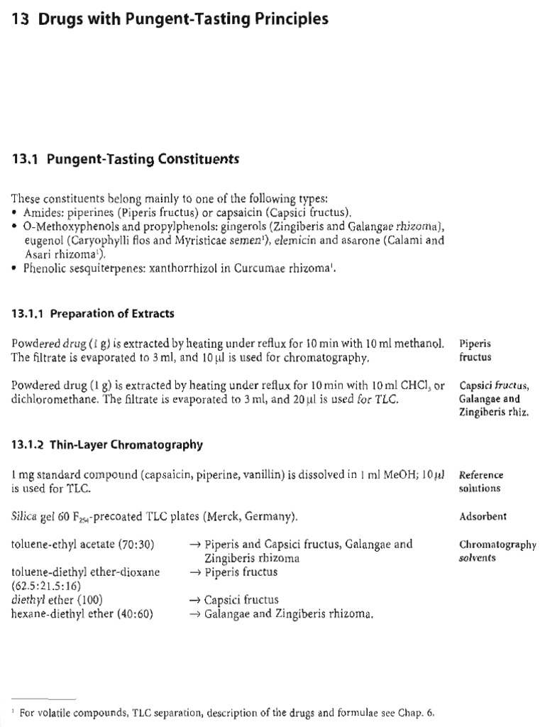 Pungent-Tasting Drug Constituents | PDF | Thin Layer Chromatography ...