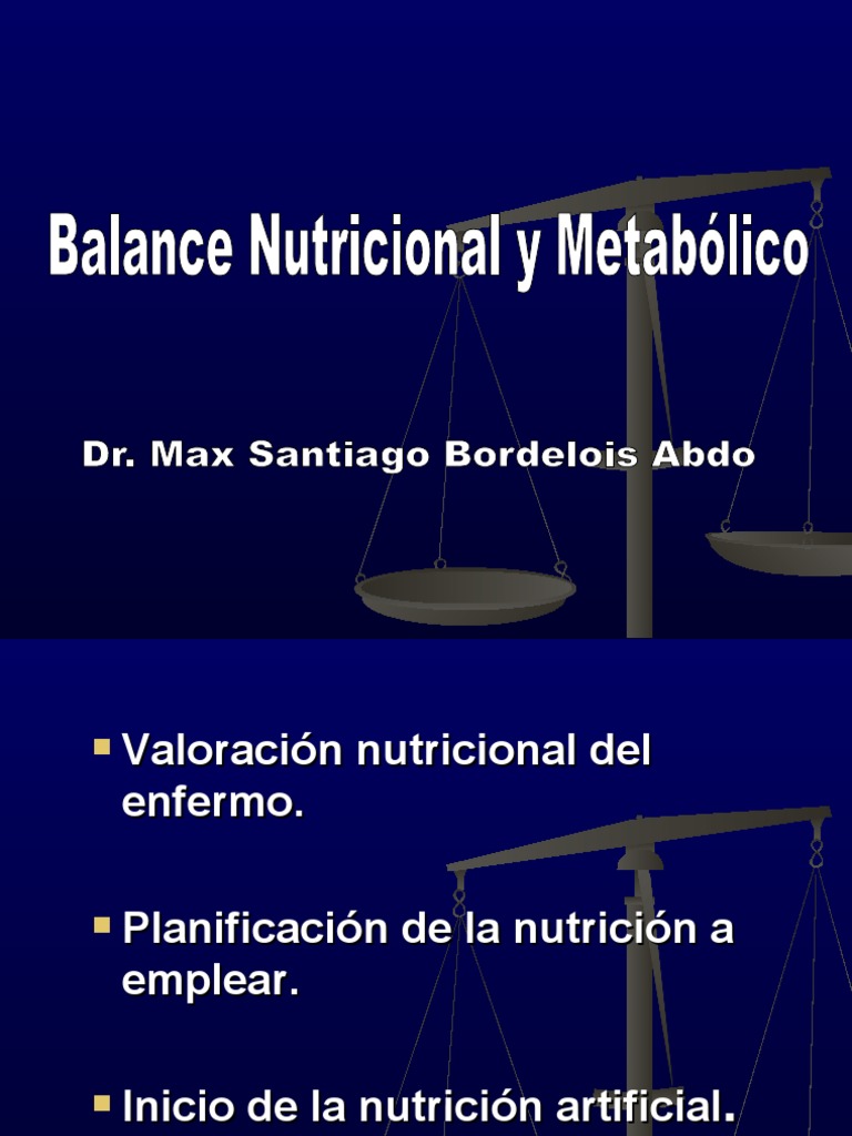 Conferencia 019 - Balance Nutricional y Metabólico | PDF | Nutrición ...