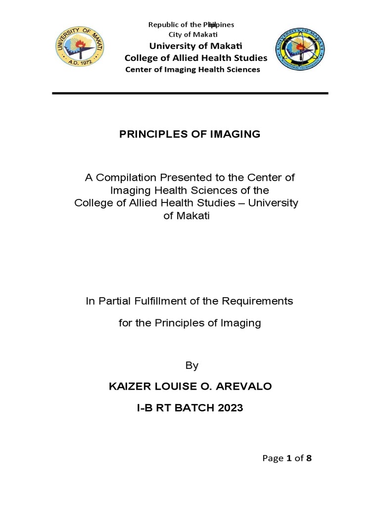 Principles of Imaging | PDF | Medical Imaging | Radiography