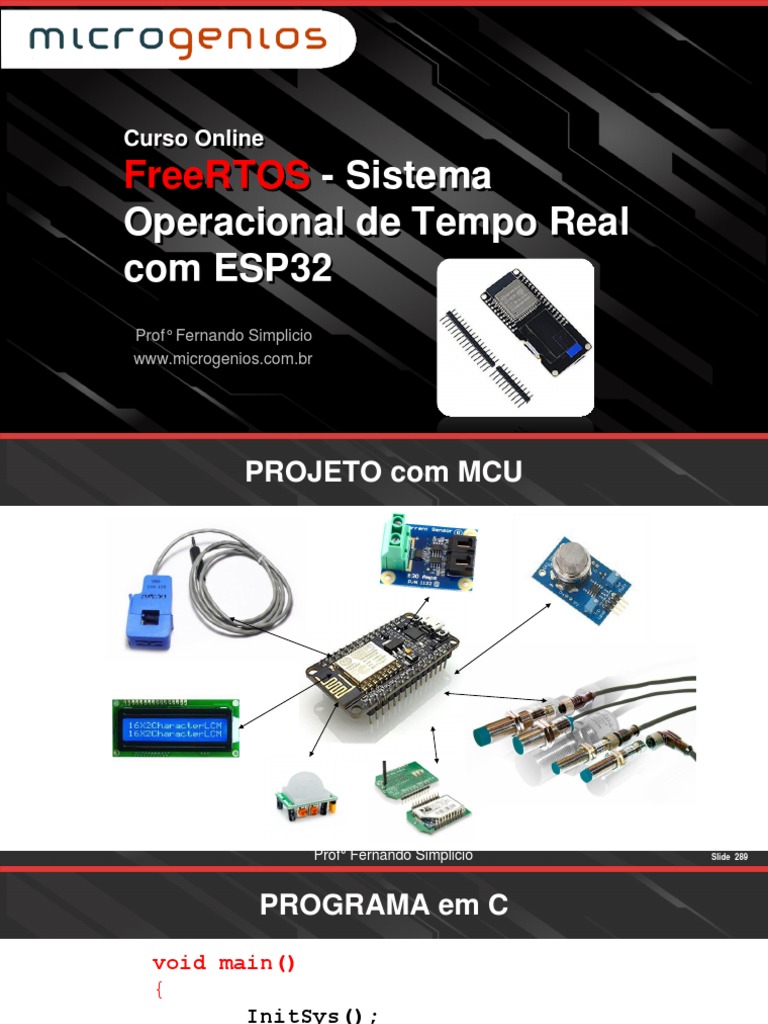 01 Slides Freertos Esp32 Rev1 | PDF | Agendamento (informática) | Programas
