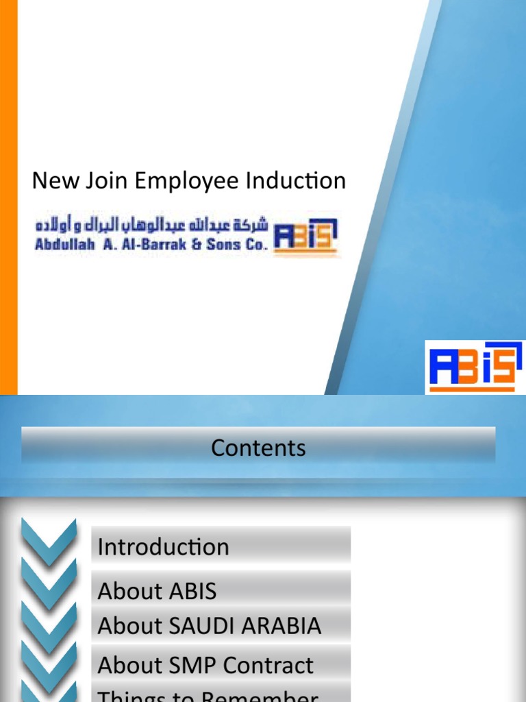 New Employee Induction at ABIS | PDF