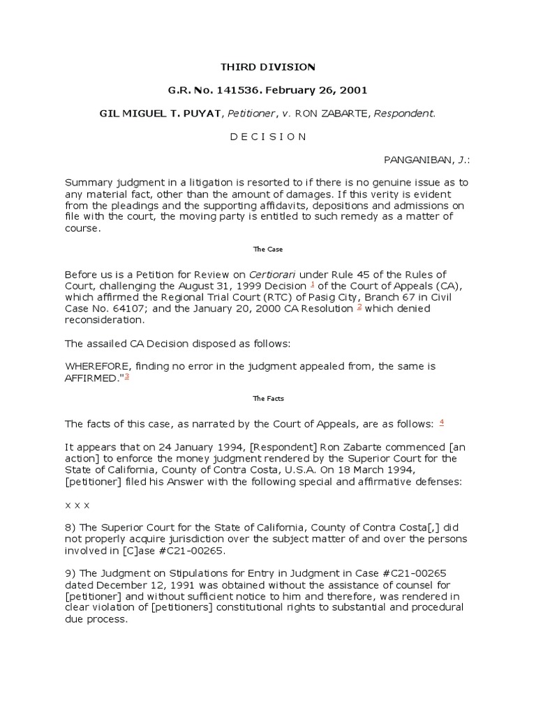 Enforcing a Foreign Judgment: Analysis of whether the Court of Appeals ...