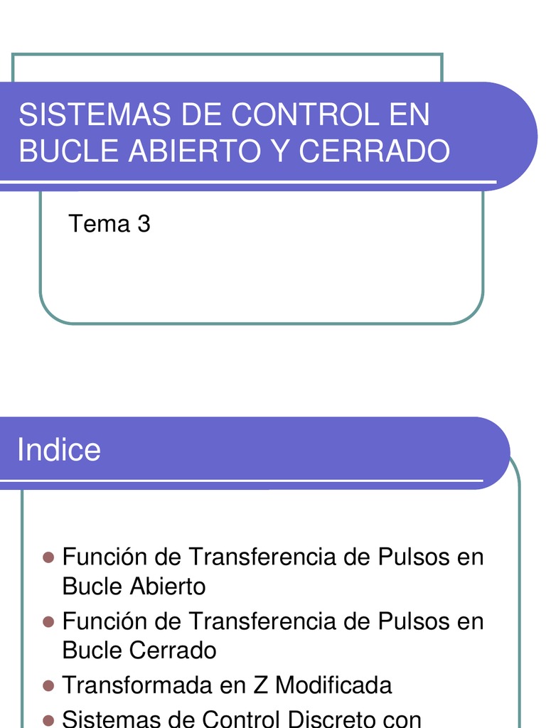Sistemas de Control en Bucle Abierto y Cerrado | Descargar gratis PDF ...