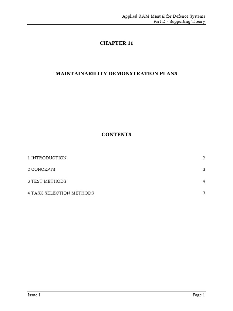 Maintainability Demonstration Plans | PDF | Type I And Type Ii Errors ...