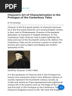 Character Descriptions in The Canterbury Tales | PDF | The Canterbury Tales