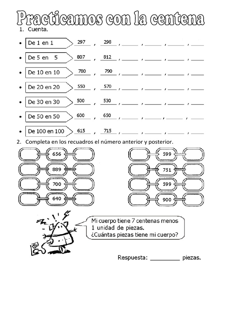 Ficha para Trabajar en Casa Mate3° | PDF