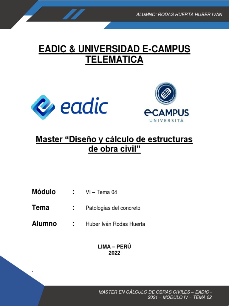 Ejercicio M6 - T4 - Huber Rodas Huerta | PDF | Hormigón | Puente