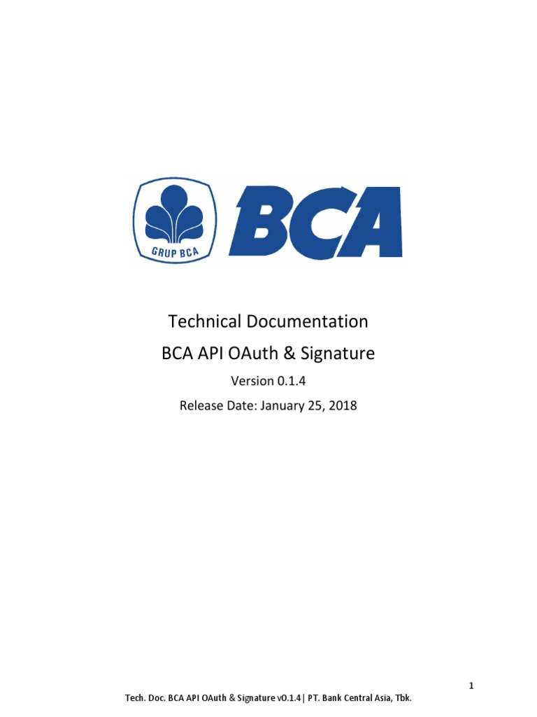 BCA API OAuth & Signature Guide | PDF | Computing | Computer Data