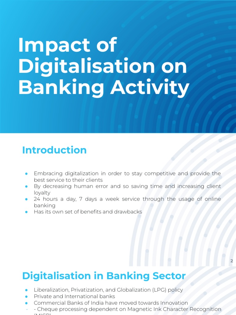 Impact of Digitalisation On Banking Activity | PDF | Banks | Banking