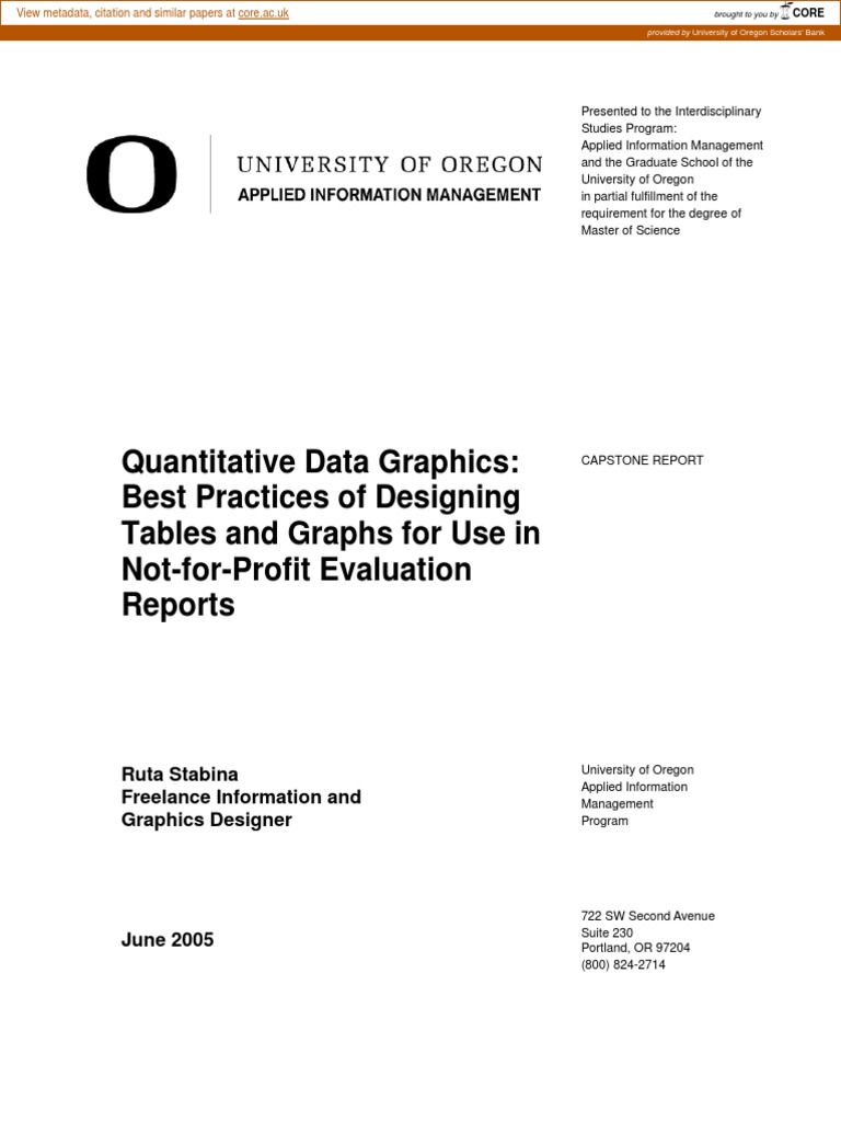 Quantitative Data Graphics: Best Practices of Designing Tables and ...
