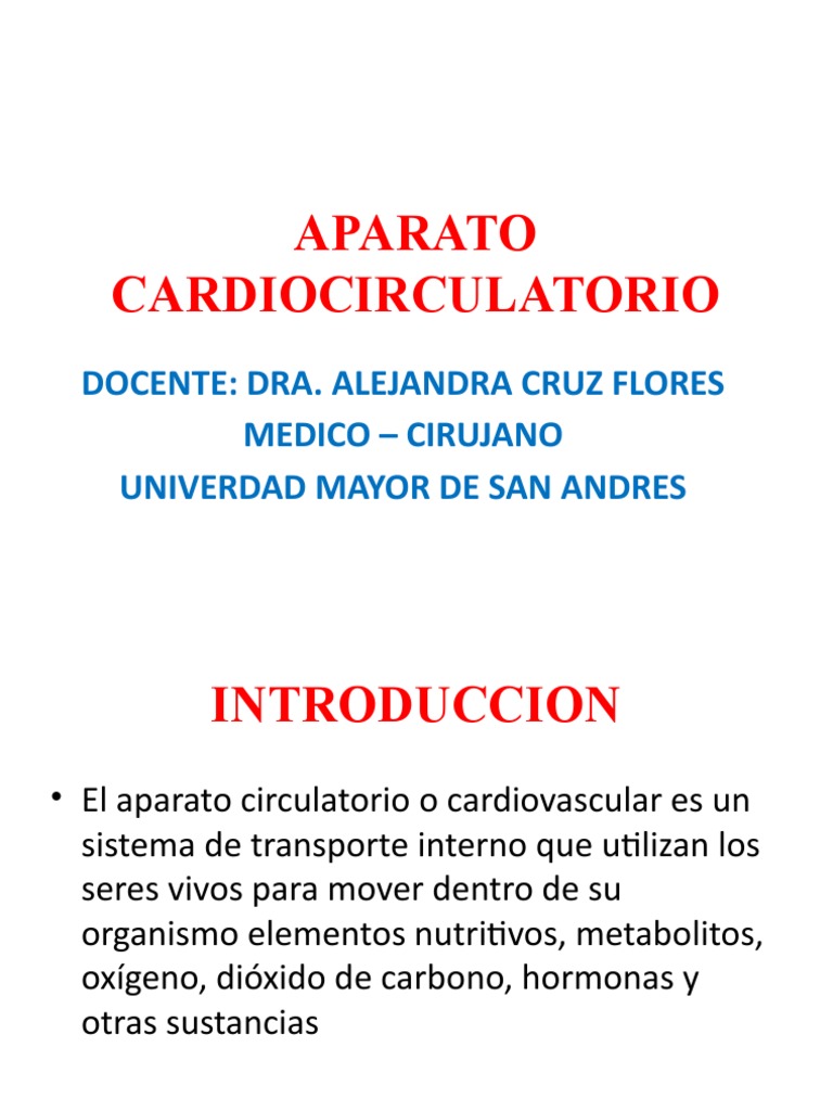 Aparato Cardiocirculatorio | PDF | Corazón | Sistema circulatorio
