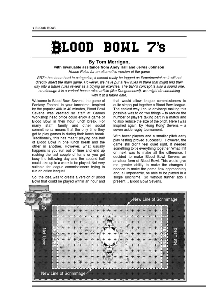 Reglas Bloodbowl 7 Reglas Actuales – VJCPST