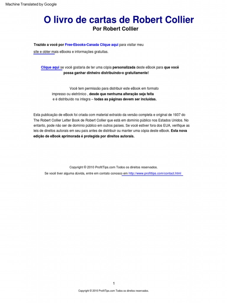 (BR) The Robert Collier Letter Book | PDF | Amor | Tempo