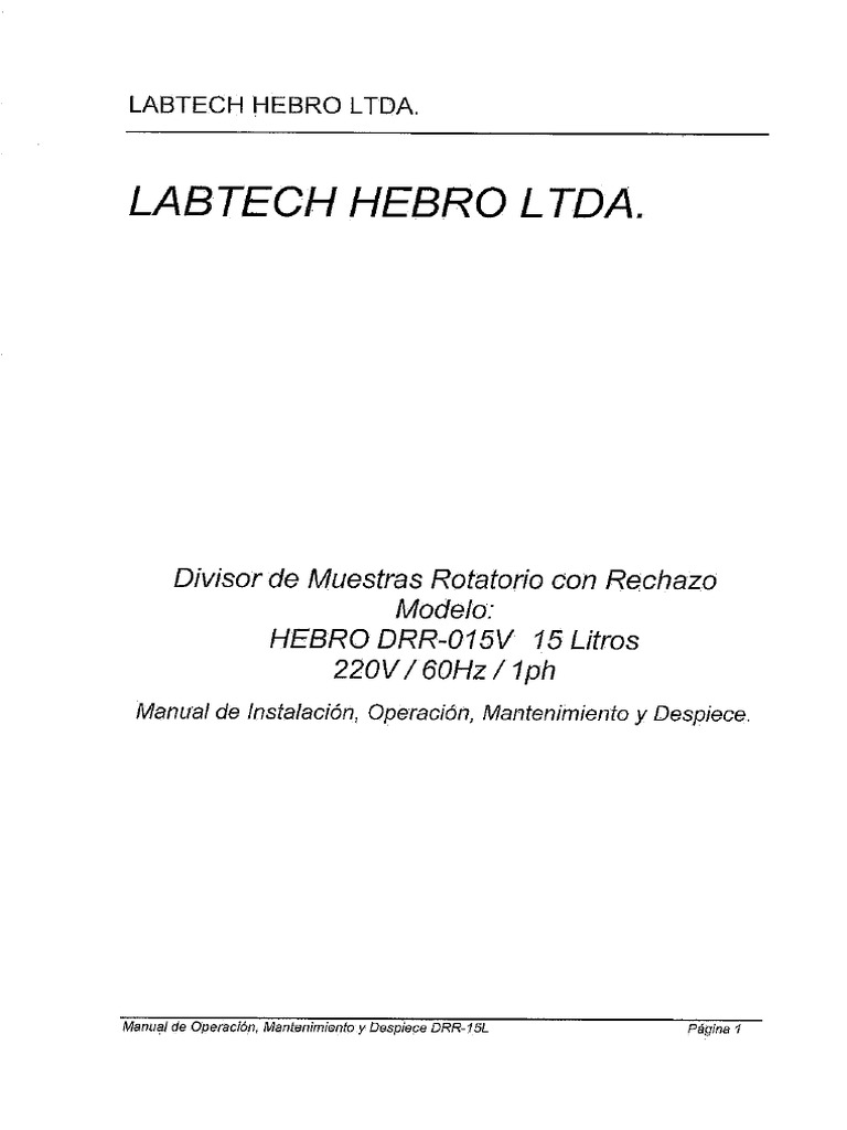 Divisor Rotatorio Labtech Hebro Ltda | PDF