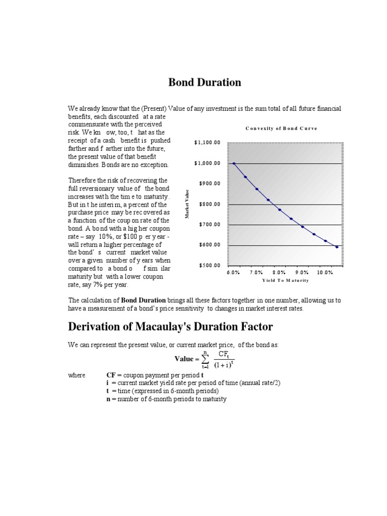 Bond Duration | PDF | Teaching Methods & Materials