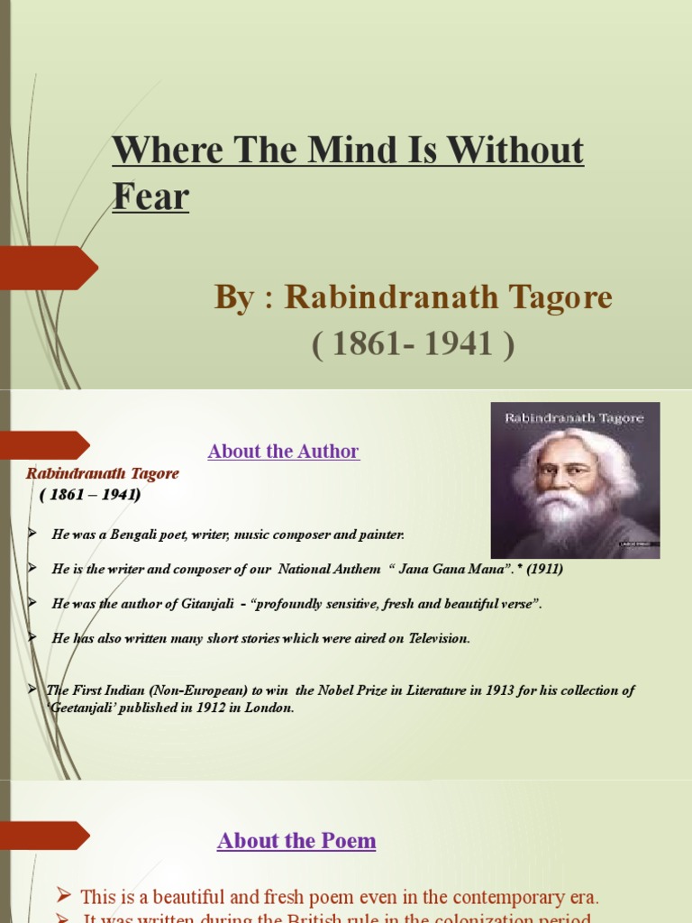 A Vision of an Ideal India: Analysis of Rabindranath Tagore's Poem ...